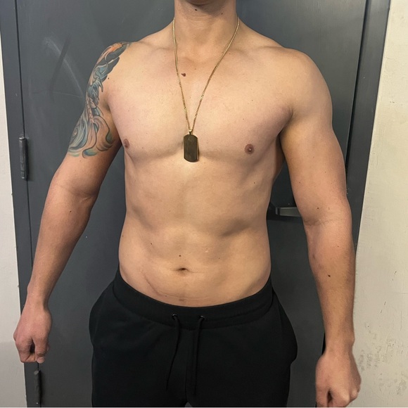 14th & Union | Accessories | Dogtag Men Gold Long Chain Necklace ...